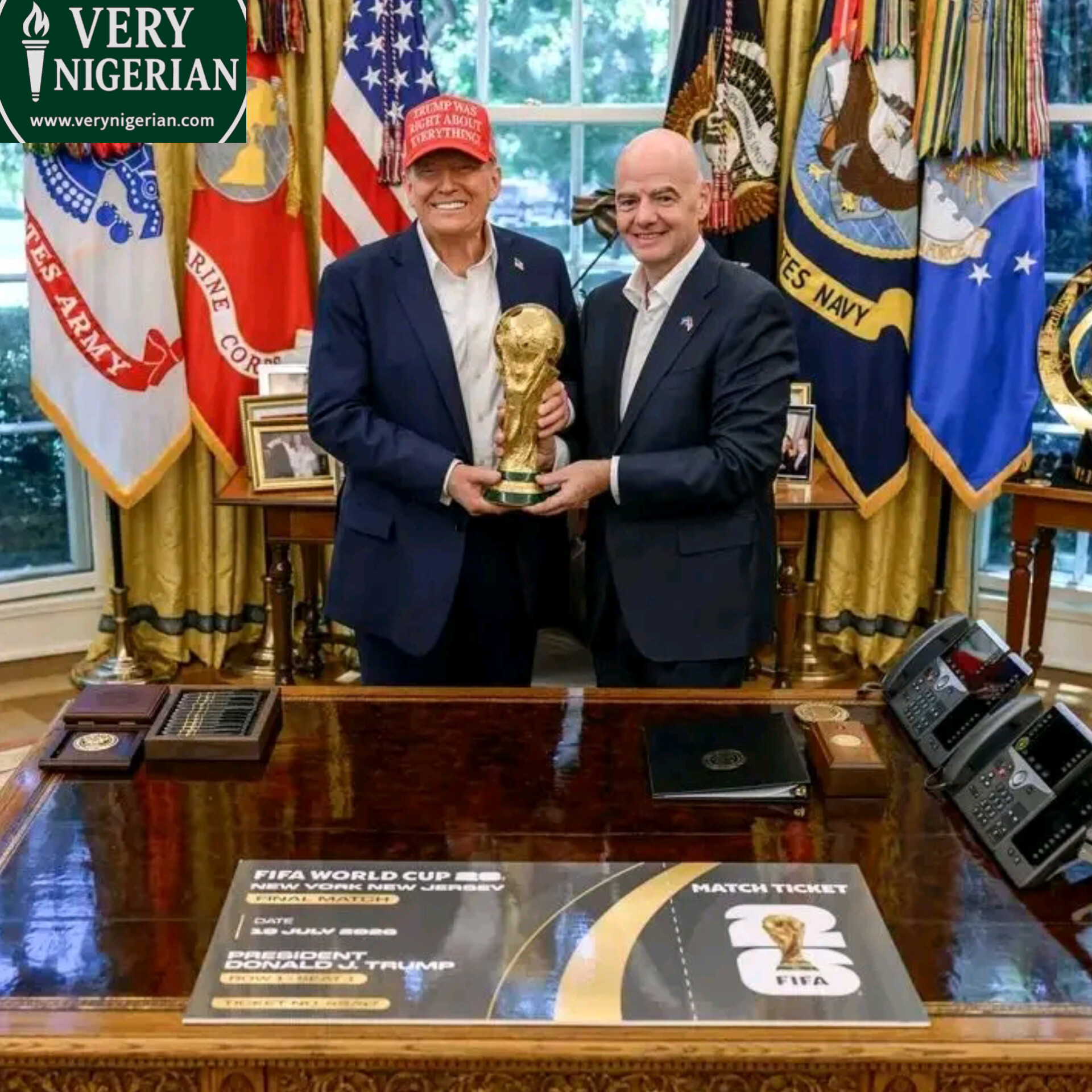 Trump bags FIFA Peace Prize, emerges first ever recipient - Very Nigerian